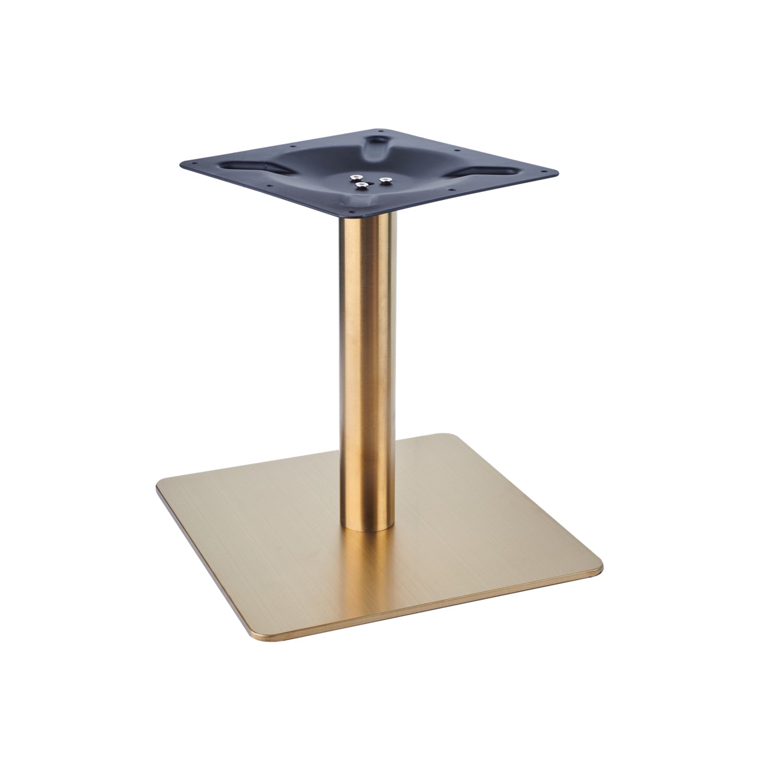 Ava Small Square Table Base - Vintage Brass – Bode Contract