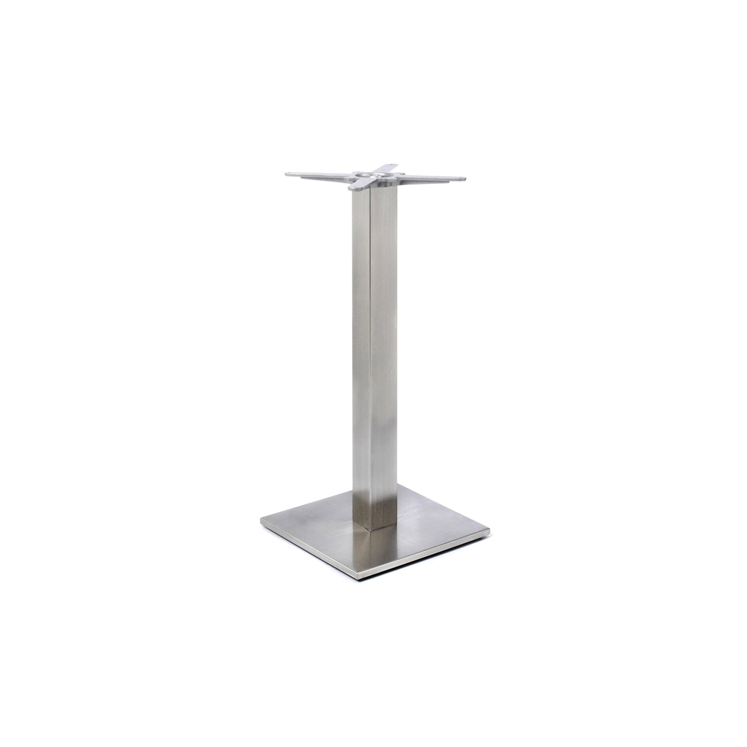 Noah Square Table Base - Stainless Steel – Bode Contract